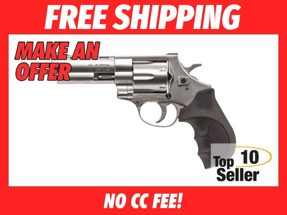 EAA Weihrauch Windicator 357 Mag 6rd 4” Nickel Steel Black Rubber Grip ...
