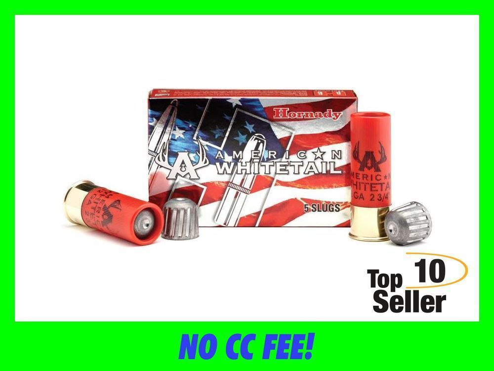 Hornady 86234 American Whitetail 12 Gauge 2.75” 1 oz Rifled Slug Shot ...