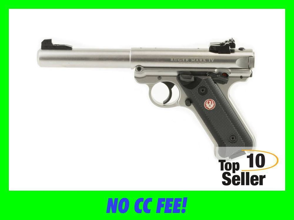 Ruger 40103 Mark IV Target 22 LR 10+1 5.50” Satin Stainless Bull ...