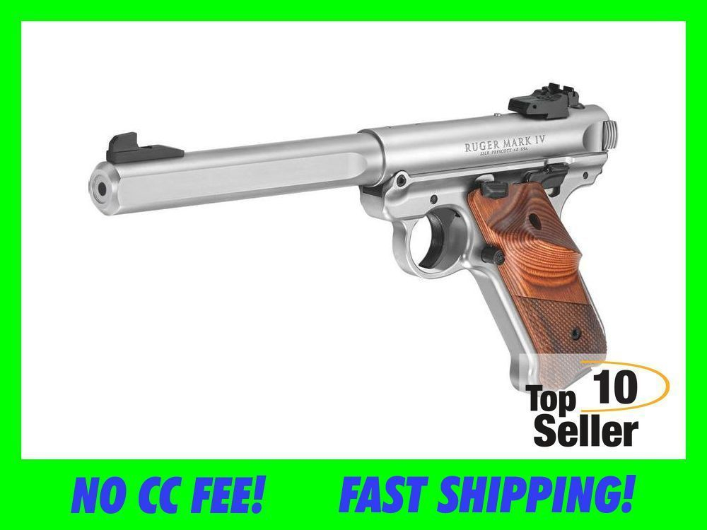 Ruger Mark IV Competition 22LR Satin Stainless Steel 6.88" Bull Barrel ...