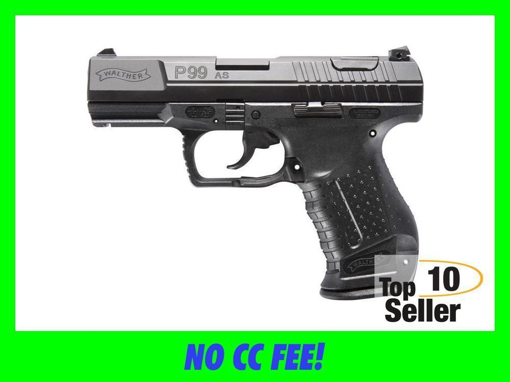 Walther Arms 2796325 P99 AS 9mm Luger Caliber with 4” Barrel, 15+1 ...