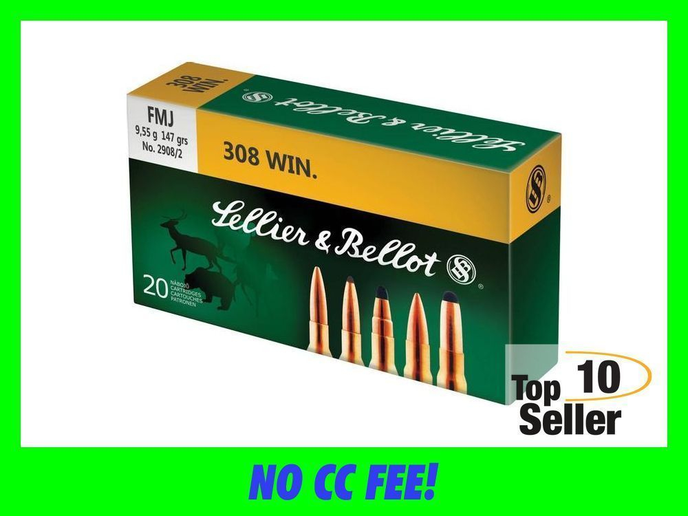 308 Win Ammo S&B 308Win FMJ TRAINING 147GR SB - Rifle Ammunition at ...