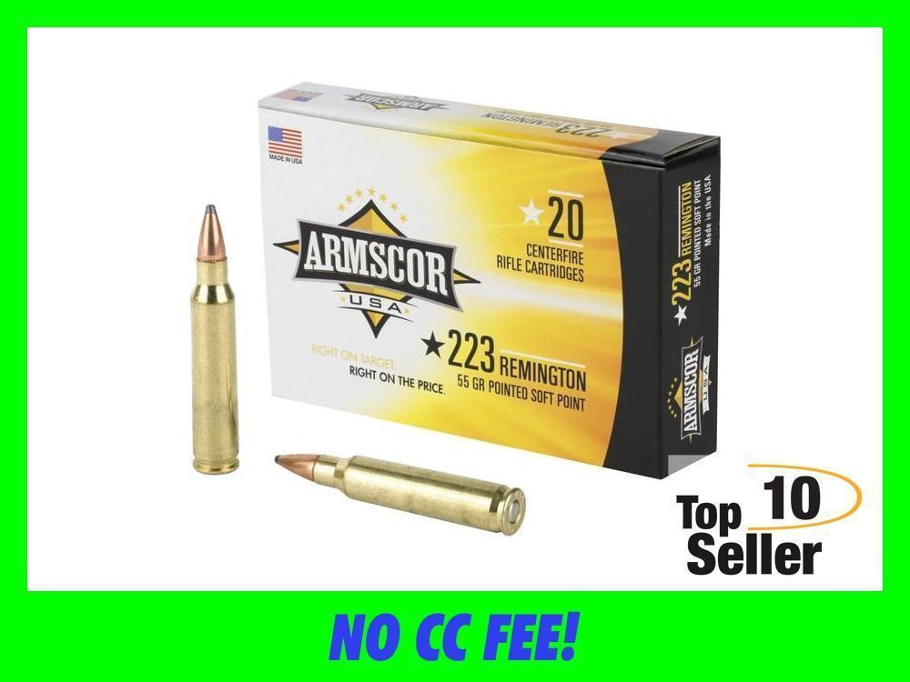 Armscor AC2232N USA 223Rem 55gr Pointed Soft Point 20 Per Box/50 Case - Rifle Ammo at GunBroker ...