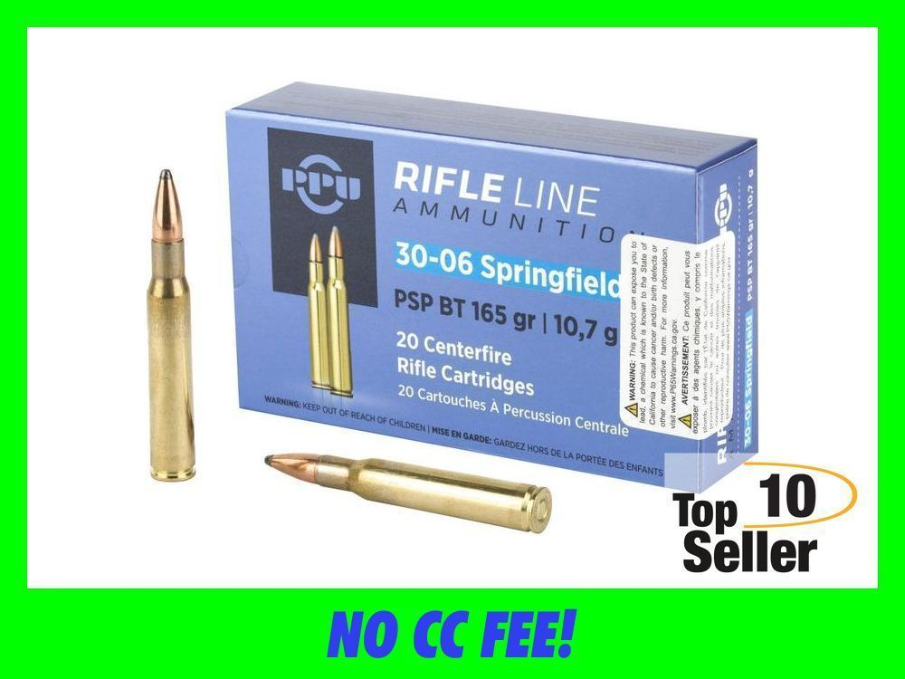 PPU PP30062 Standard Rifle 30-06Springfield 165gr Pointed Soft Point ...