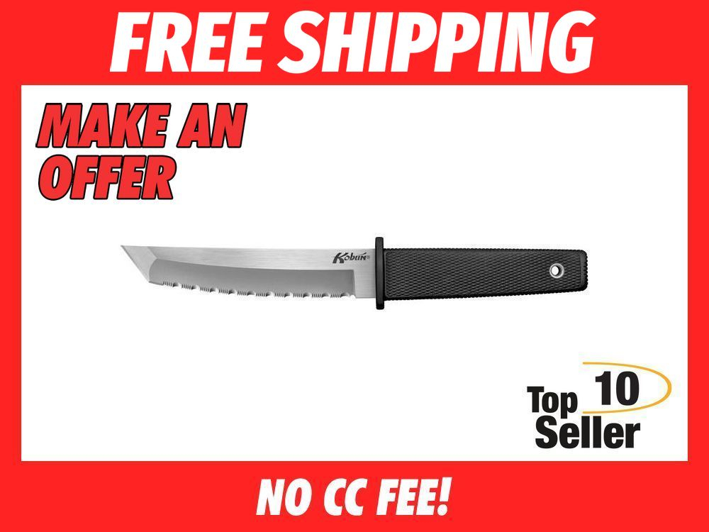 Cold Steel CS17TS Kobun 5.50” Fixed Tanto Serrated AUS-8A SS... - Fixed ...