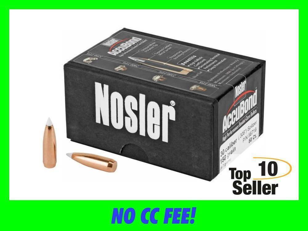 Nosler 56719 AccuBond 30Cal 150gr Spitzer Point Boat Tail 50/Box ...