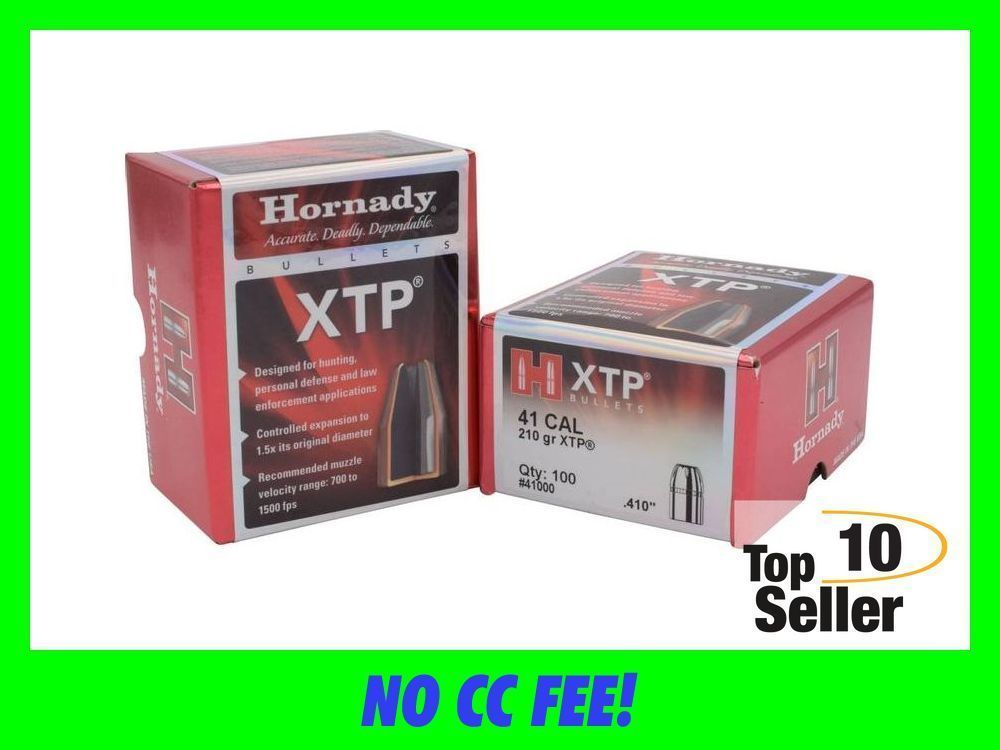 Hornady 41000 XTP 41 Cal .410 210 gr Hollow Point 100 Per Box/ 15 Case ...