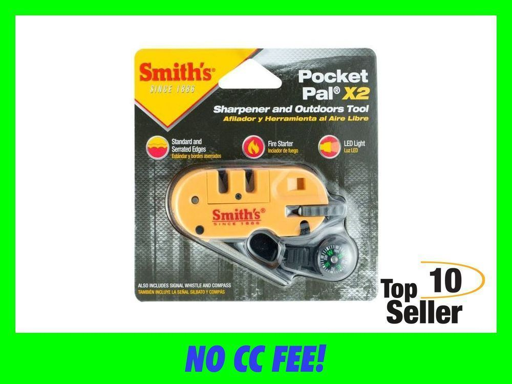 Smiths Products 50364 Pocket Pal X2 Sharpener and Outdoor Tool Hand ...