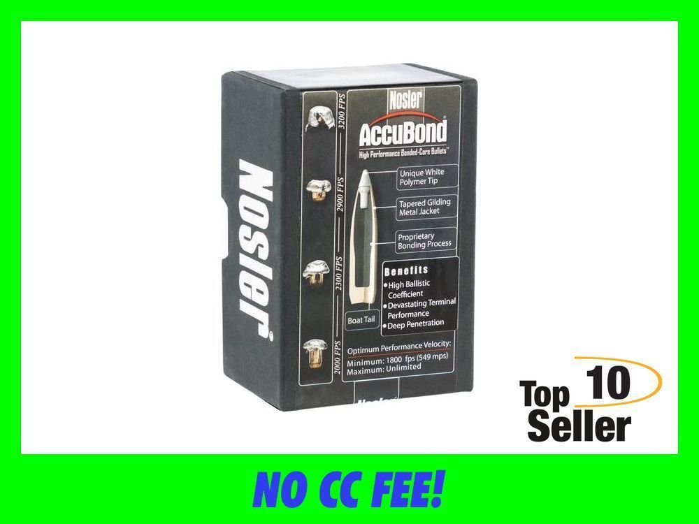 Nosler 57287 AccuBond 338Cal 250gr Spitzer Point 50/Box - Other ...