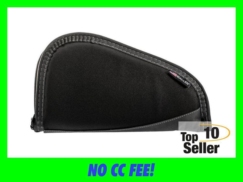 Allen 44411 Deluxe Handgun Case Black w/Gray Trim, Foam Padding ...