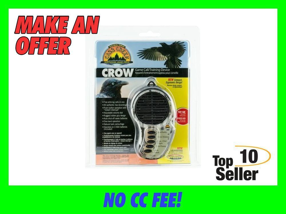 Cass Creek 065 Ergo Electronic Crow Call, 5 Authentic Calls, Bark ...