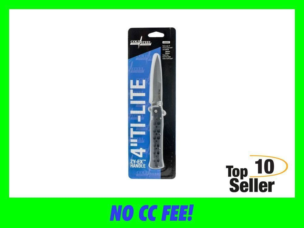 Cold Steel 26SP Ti-Lite 4” Folding Plain Spear Point Japanese AUS-8A ...