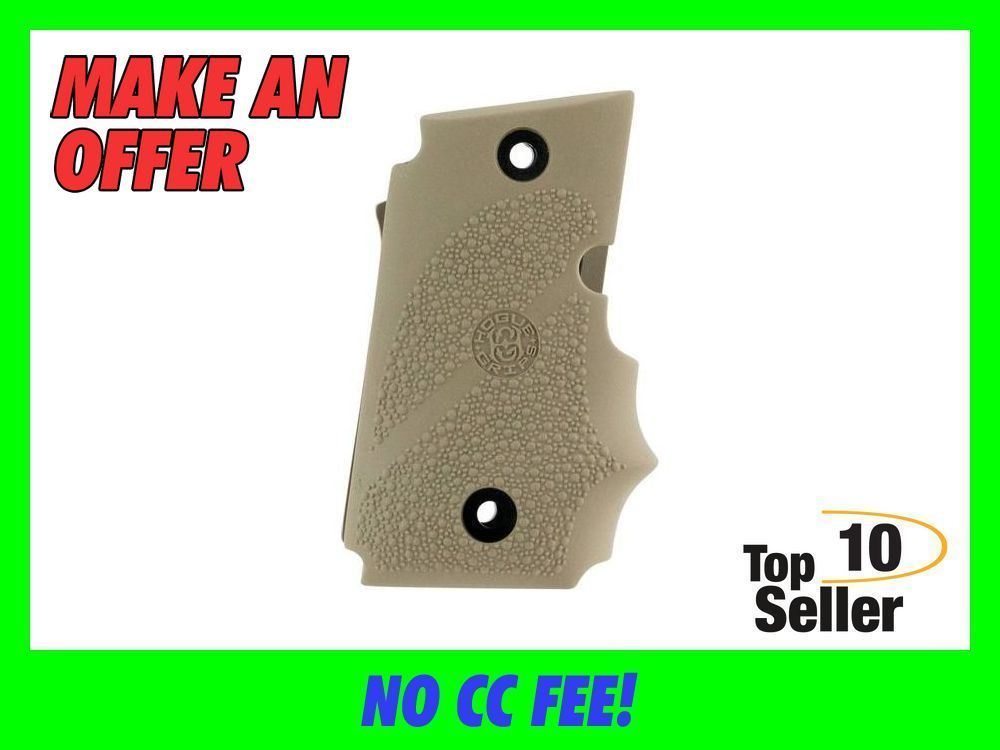 Hogue 38003 Rubber Grip Desert Tan with Finger Grooves for Sig P238 ...