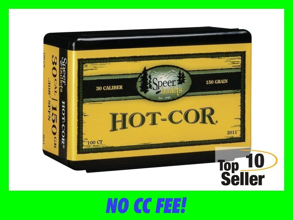 Speer 2011 Hot-Cor 30 Cal .308 150 gr Soft Point Flat Nose 100 Per Box ...