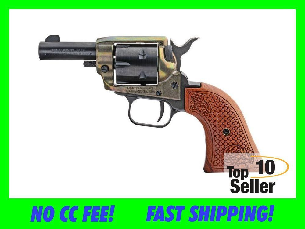 Heritage Barkeep 22 Rough Rider 22LR Revolver Engraved Scroll Grips LR ...