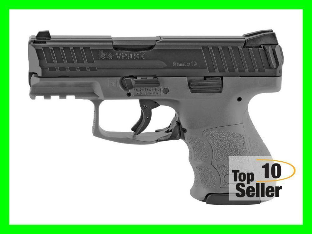 HK VP9-SK SUBCOMPACT 9MM PISTOL SNIPER GRAY VP9SK 9MM HECKLER KOCH P9 ...