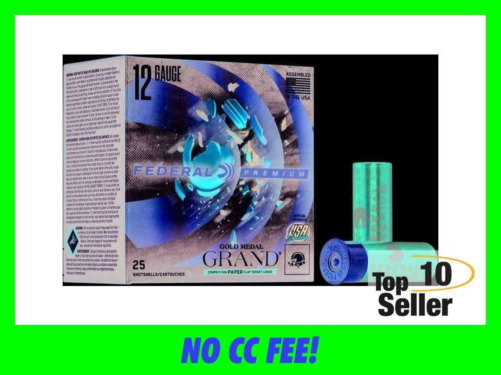 Federal GMT17175 Premium Gold Medal Paper 12Gauge 2.75” 1 1/8oz ...