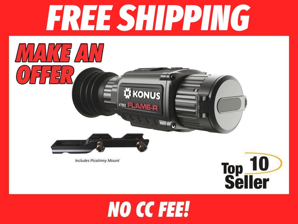 Konus 7952 Flame-R Thermal Rifle Scope Hand Held/Mountable Black 2.5 ...