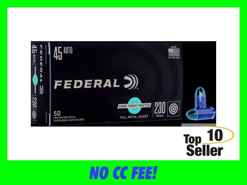 45 acp Ammo Federal Range Target 45acp 230 gr Full Metal Jacket FMJ ...