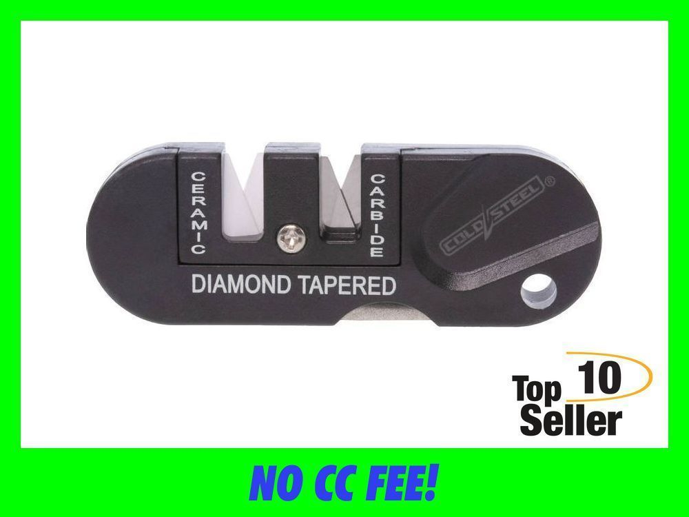 Cold Steel CSKS31SCDR 3-In-1 Knife Sharpener Black Carbide/Ceramic ...