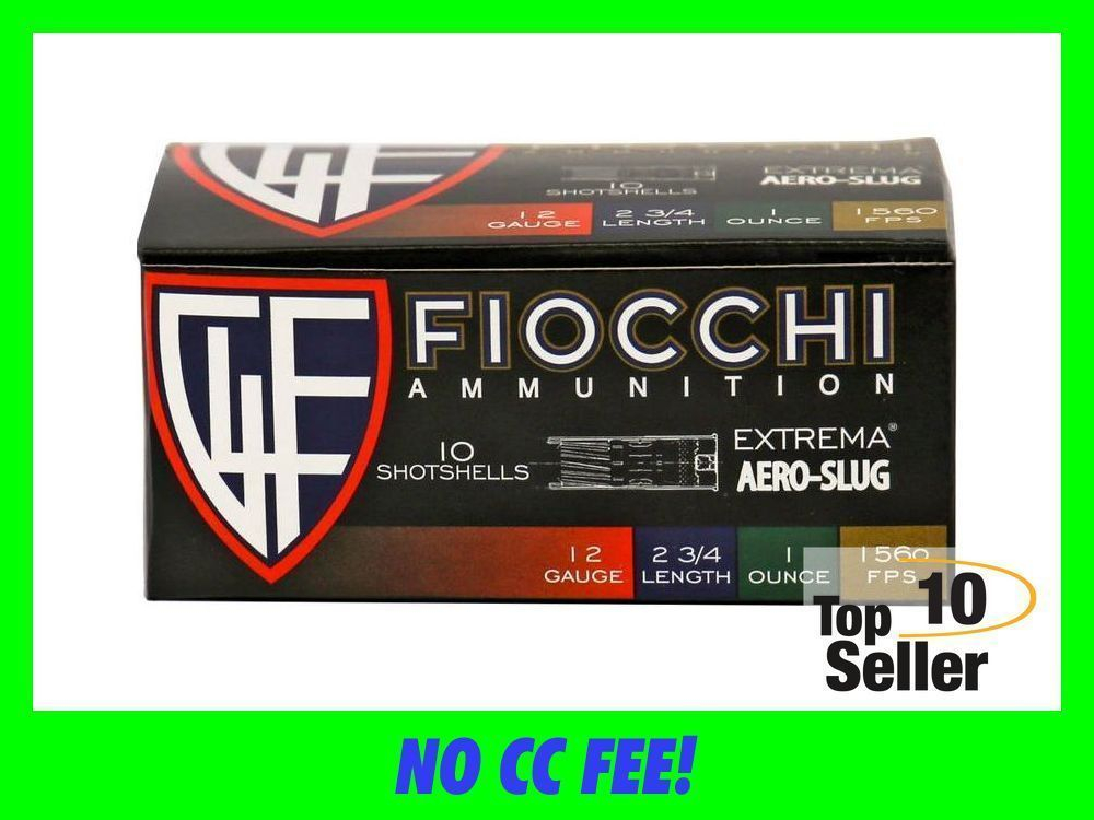 Fiocchi 12SLUG Defense Dynamics Aero 12 Gauge 2.75” 1 oz Rifled Slug ...