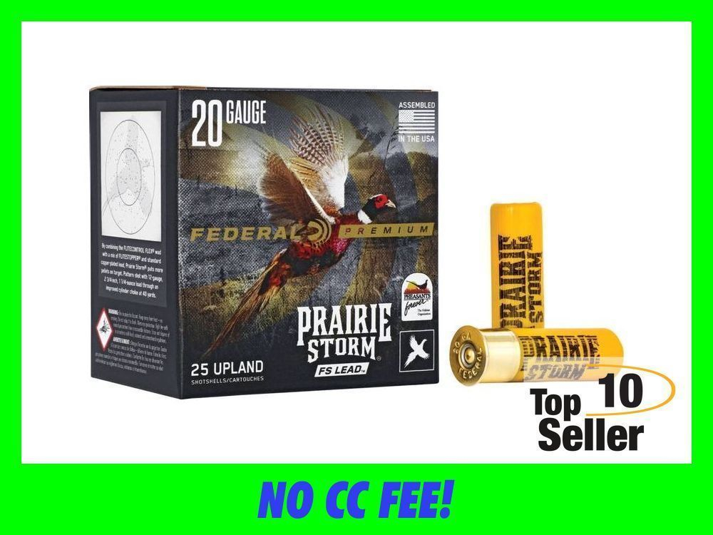 Federal PFX204FS5 Premium Prairie Storm FS 20Gauge 2.75” 1oz 5Shot 25 ...