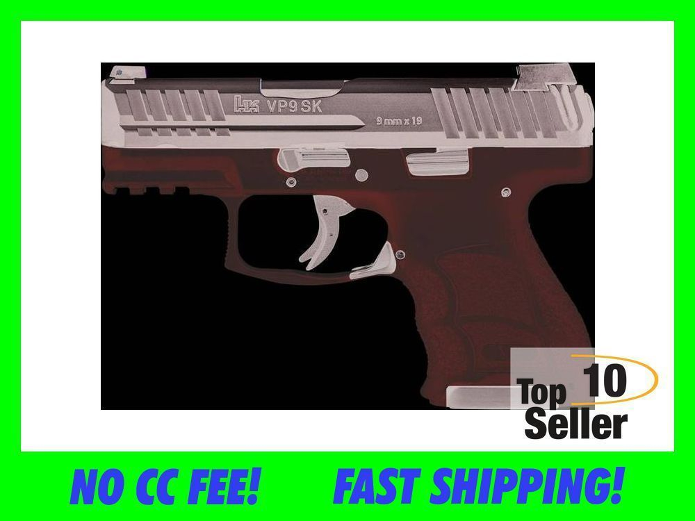HK 81000813 VP9SK Subcompact 9mm Luger 15+1 3.39”, Gray Polymer Frame ...
