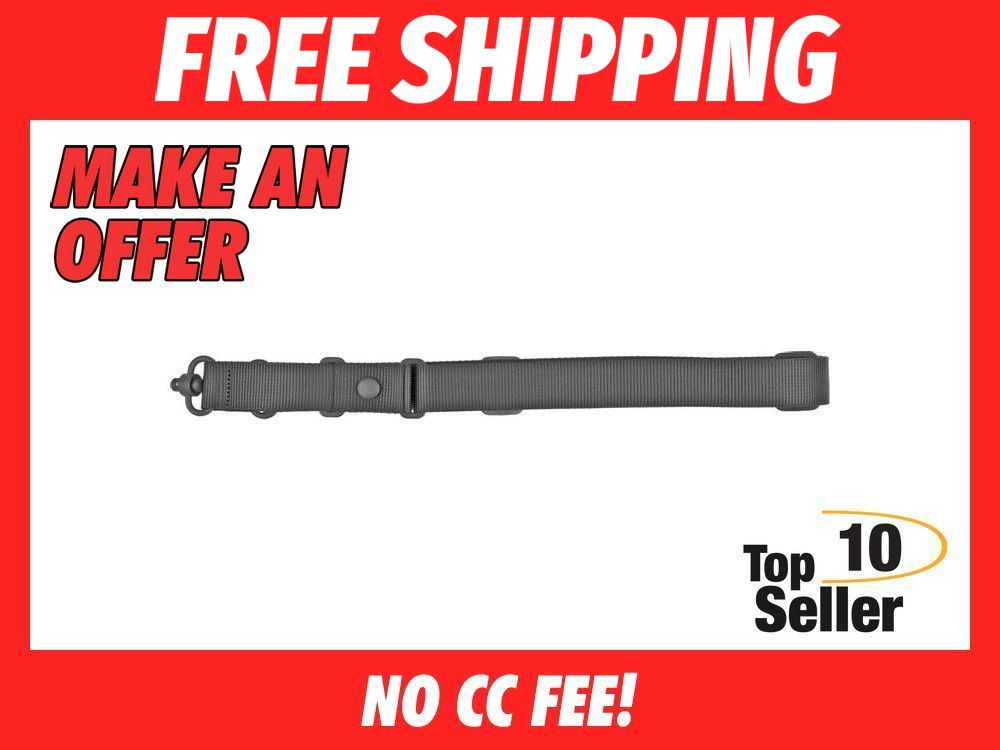 GrovTec US Inc GTSL53 Three Point Tactical made of Black Webbing with ...