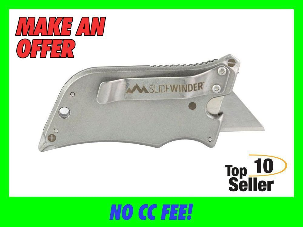 Outdoor Edge SWK30C SlideWinder 3.50” Long, Plain Utility Blade, Black ...