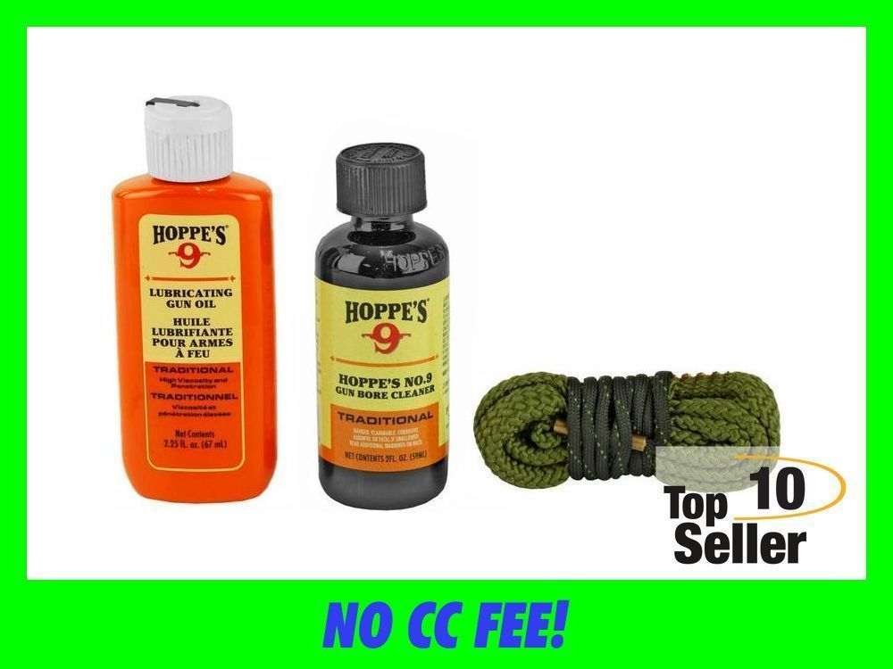 Hoppe’s 110009 1-2-3 Done Cleaning Kit 9mm/ 38 Cal Pistols (Clam ...