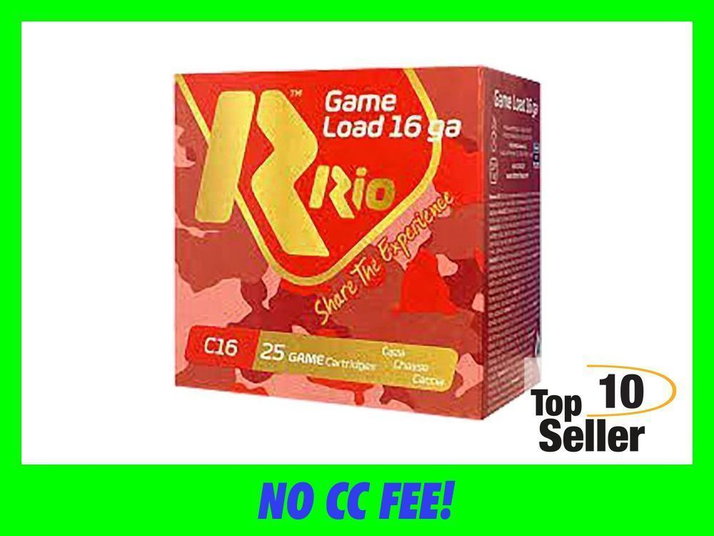 Rio Ammunition RCHV168 Game Load 16Gauge 2.75” 1 1/8oz 8Shot 25 Per ...