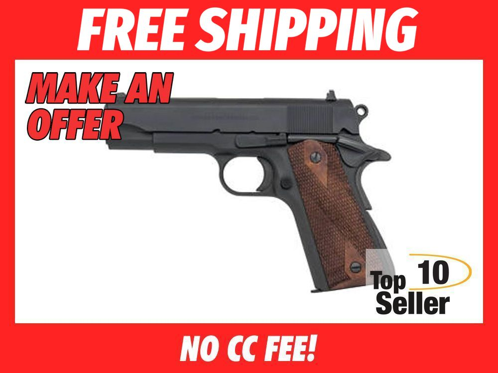 Tisas 10100116 1911 A1 Tank Commander 9mm Luger 9+1 4.25” Black Steel ...