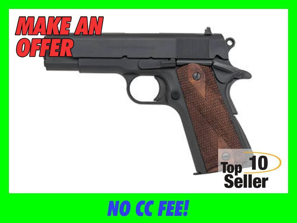 Tisas 10100116 1911 A1 Tank Commander 9mm Luger 9+1 4.25” Black Steel ...