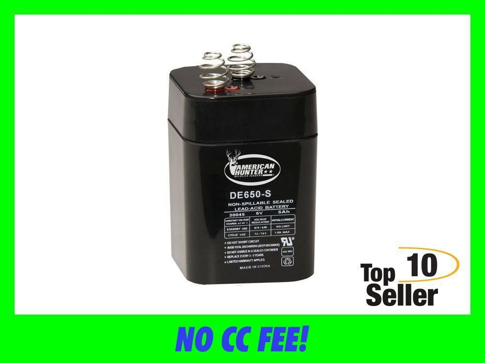 American Hunter DE30053 HR Rechargeable Lantern Battery 6 Volt 5 AMP - Game Feed & Feeders at ...