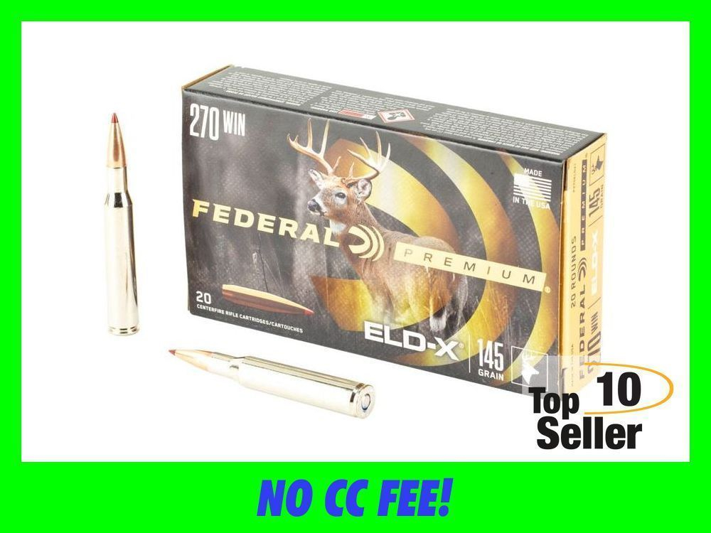 Federal P270ELDX1 Premium ELD-X 270Win 145gr 20 Per Box/10 Case - Rifle ...