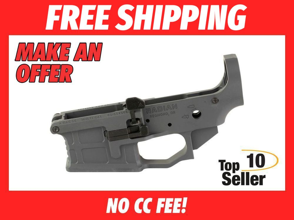 Radian Weapons R0388 A-DAC 15 Lower Receiver Gray, Fully Ambi Controls ...