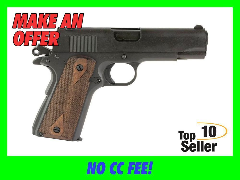 Tisas 10100114 1911 A1 Tank Commander 45 ACP 7+1 4.25” Black Steel ...