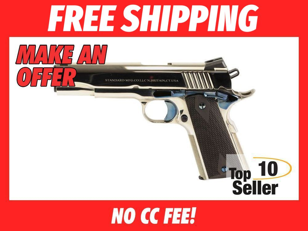 Standard Mfg 1911 Full Size Frame 45 ACP 7+1 5” Stainless Match Grade ...
