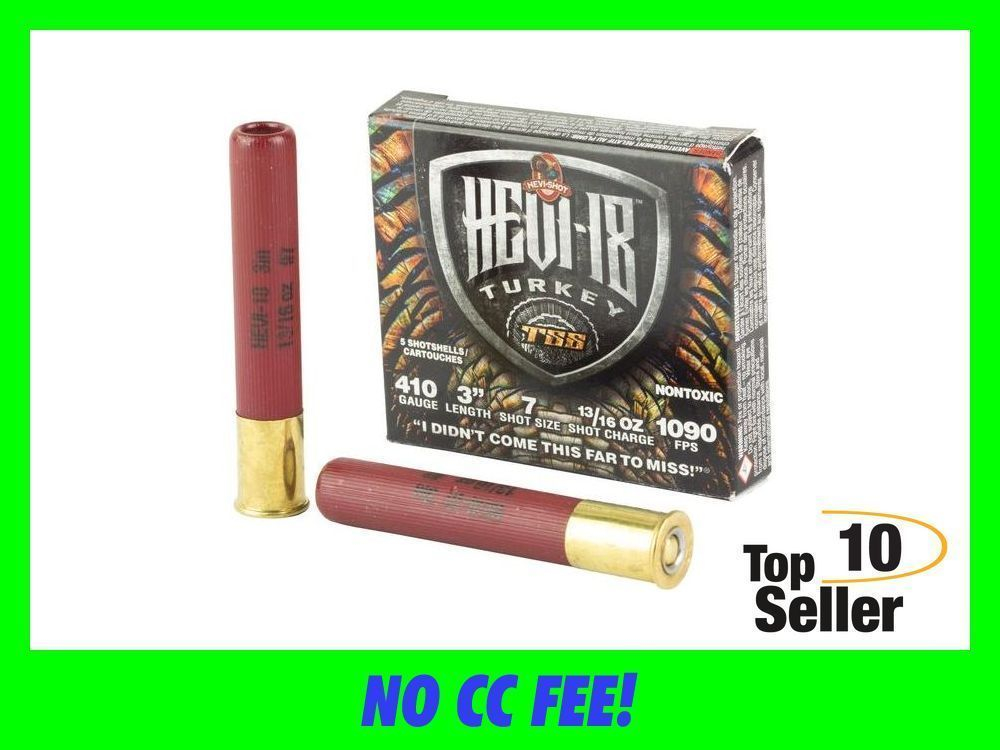 HEVI-Shot HS1007 HEVI-18 TSS Turkey 410Gauge 3” 13/16oz Tungsten 7Shot ...