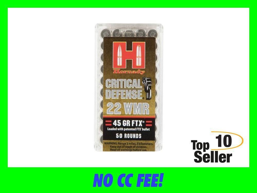 Hornady Critical Defense 22 Magnum Ammo 45gr FTX Mag WMR 22WMR - Other ...