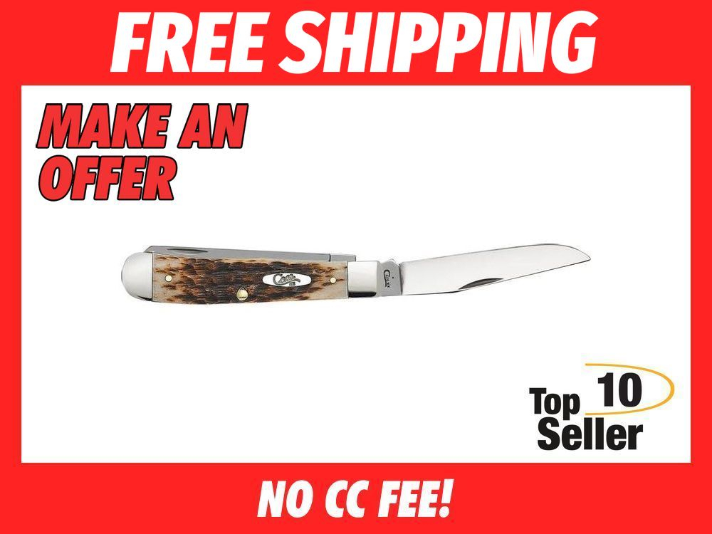 Case 00164 Trapper Medium 3.25”/3.27” Folding Clip Point/Spey Plain ...