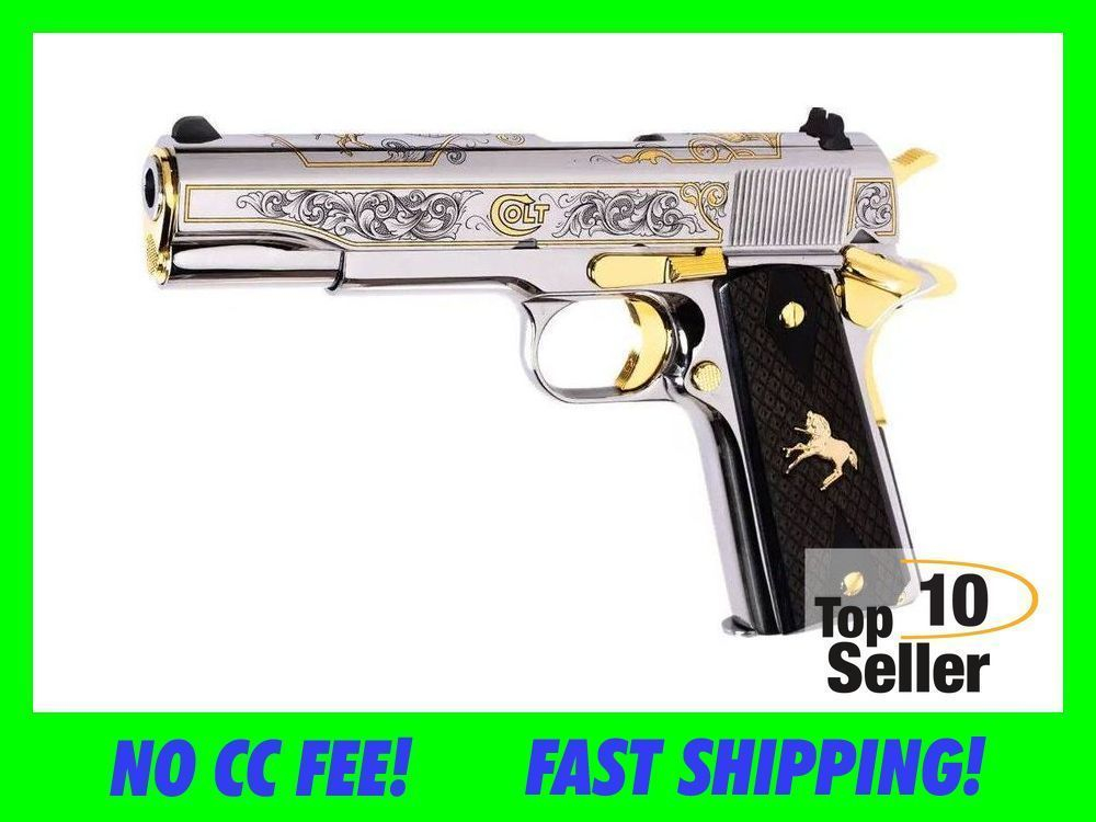 Colt 1911 .38 Super Engraved w/Gold – Davidson’s Deluxe Stainless ...