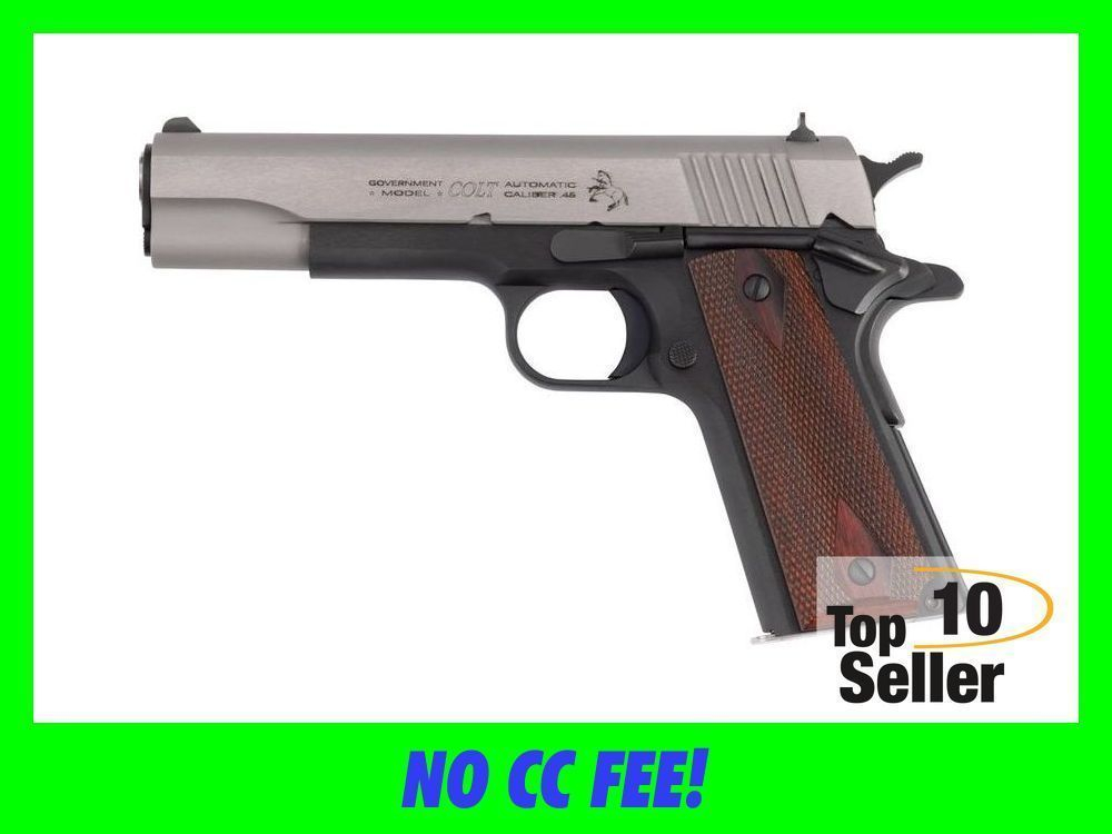 COLT 1911 45ACP 5” FS 7-SHOT TWO TONE ROSEWOOD GRIPS - Semi Auto Pistols at GunBroker.com ...
