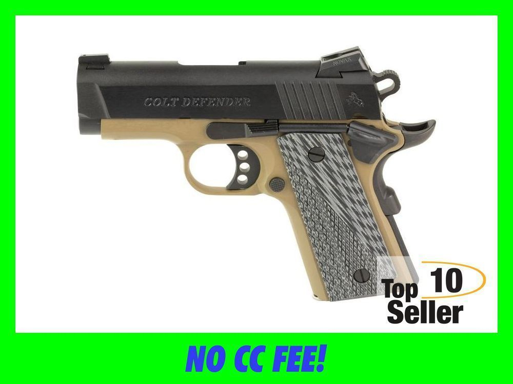 COLT DEFENDER 45ACP 3” FRONT NGT SGT 7-SHOT FDE/BLACK - Semi Auto ...