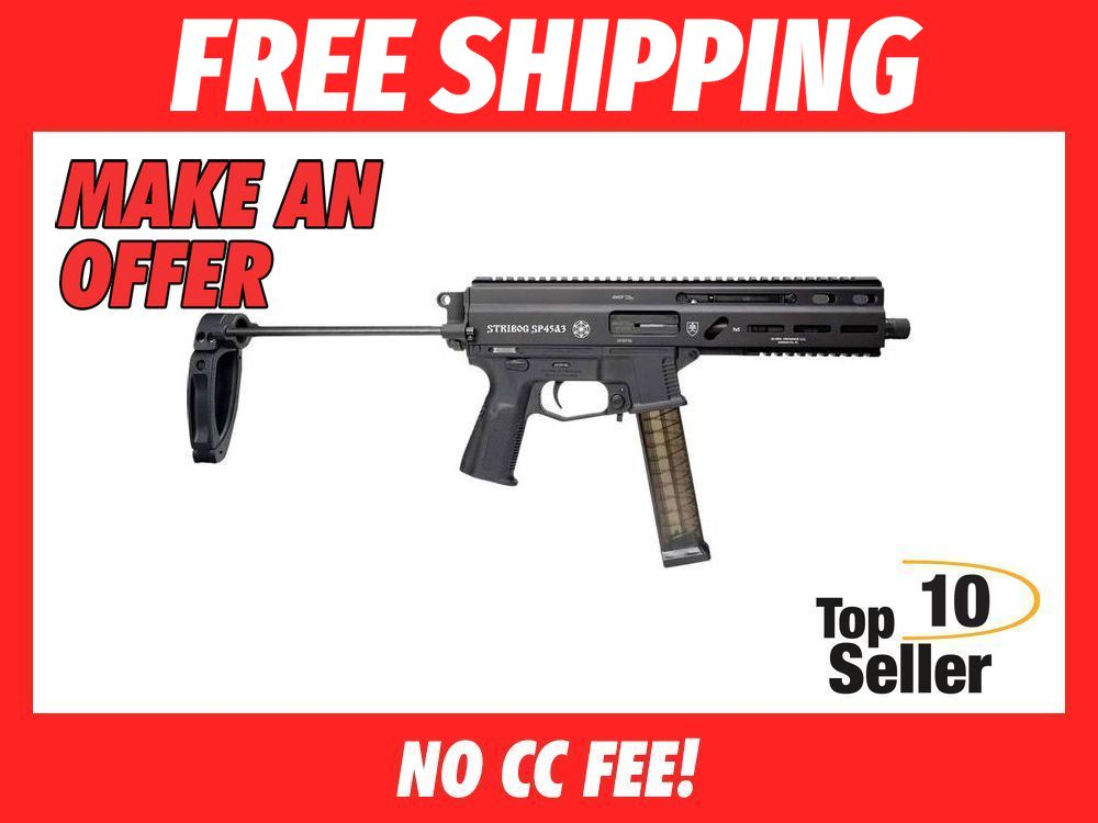 Grand Power 197892004831 SP45A3 Stribog 45 ACP 20+1 8” Black Threaded ...