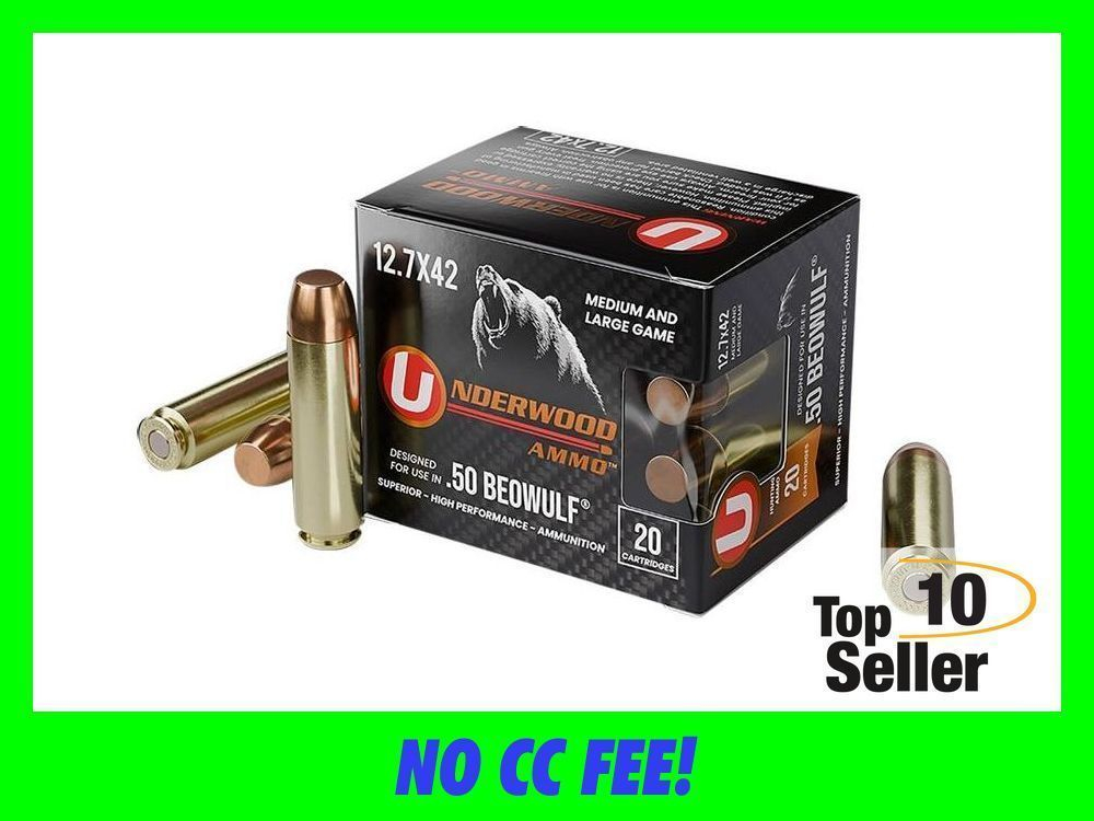 Underwood Ammo 557 50Beowulf 350gr Full Metal Jacket 20 Per Box/10 Case ...