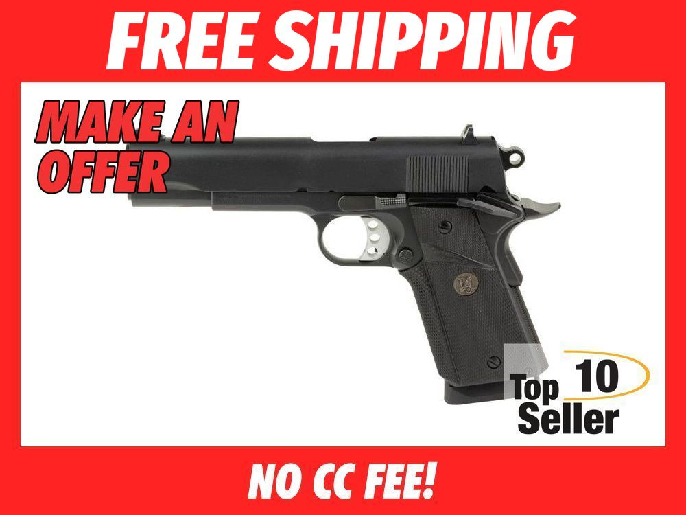 MAC 10100575 1911 Meusoc Full Size Frame 45 ACP 8+1 5” Black Target ...