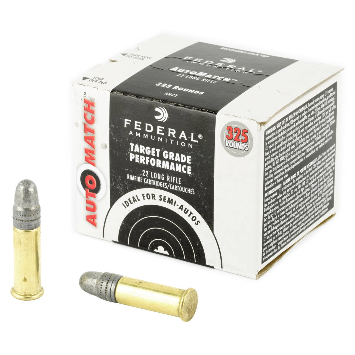 Federal AM22 Champion Training Auto Match 22LR 40gr Lead Round Nose 325 ...
