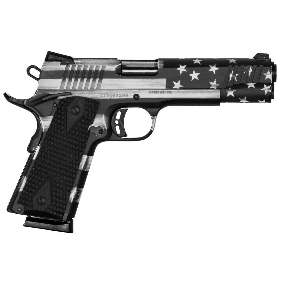 Citadel 1911 45 ACP 5” American Flag Battleworn 1911-A1 Government ...
