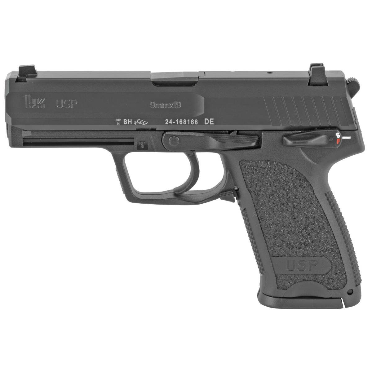 HK 81000307 USP V1 SA/DA 9mm Luger Caliber with 4.25” Barrel, 15+1 ...